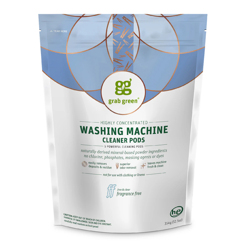 GrabGreen Washing Machine Cleaner Pods - 5 Pods - Discount Vitamins ...