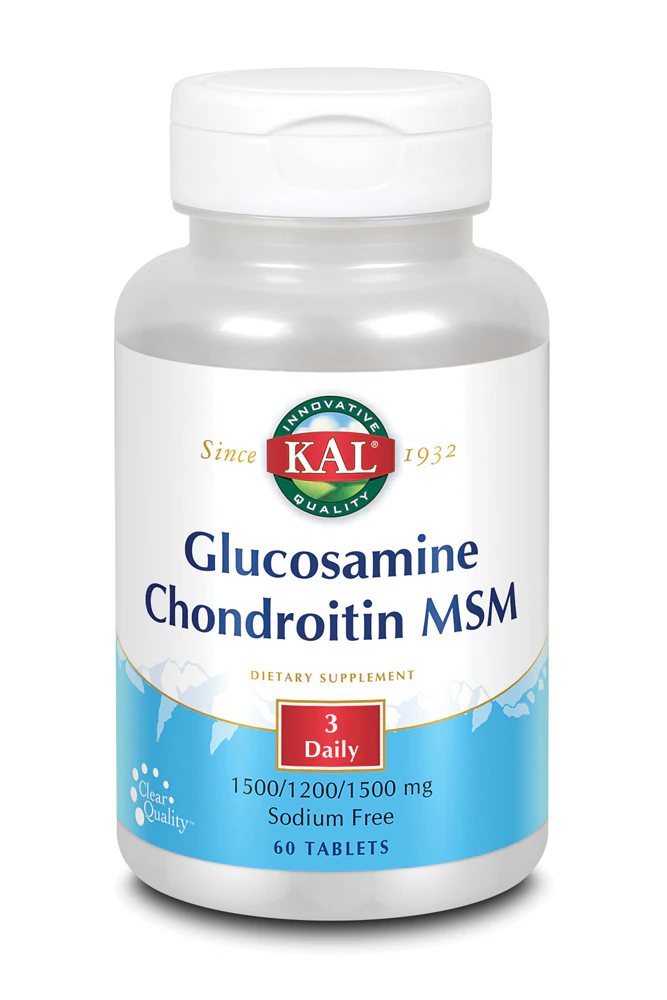 Kal Glucosamine Chondroitin And MSM - 60 Tablets - Discount Vitamins ...