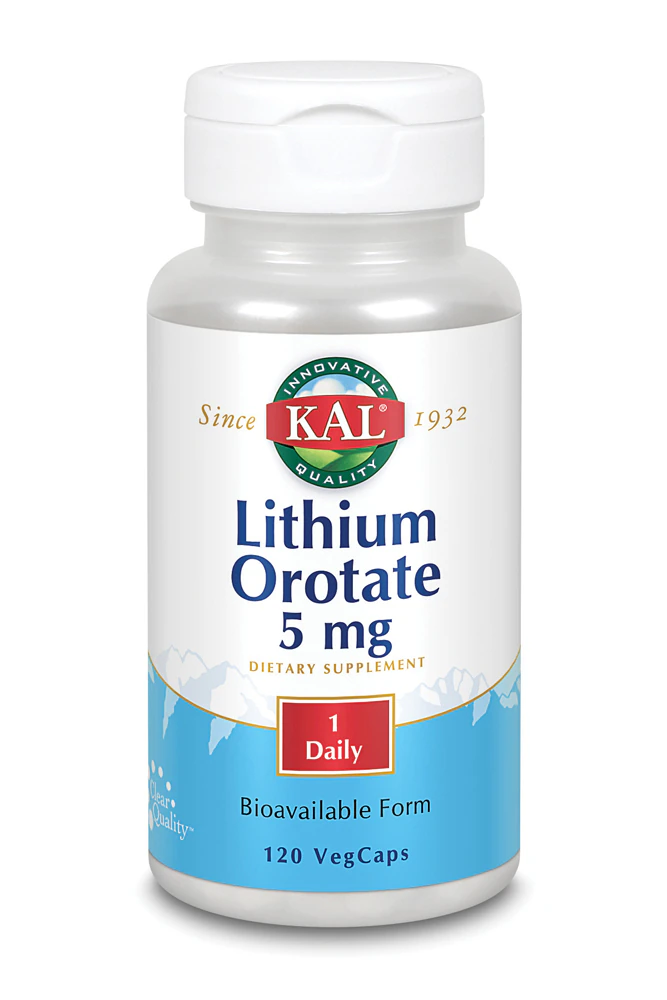 KAL Lithium Orotate Dietary Supplement - 5 Mg - 120 VegCaps - Discount ...