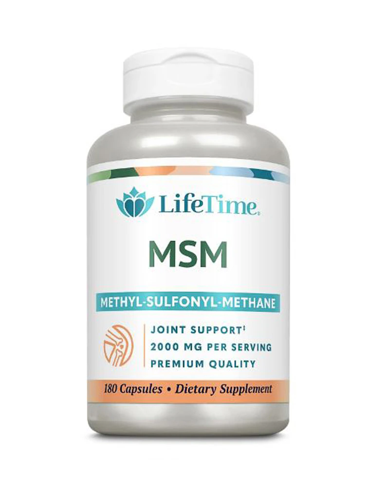 Lifetime 100% Pure MSM - 2000 Mg - 180 Capsules - Discount Vitamins ...