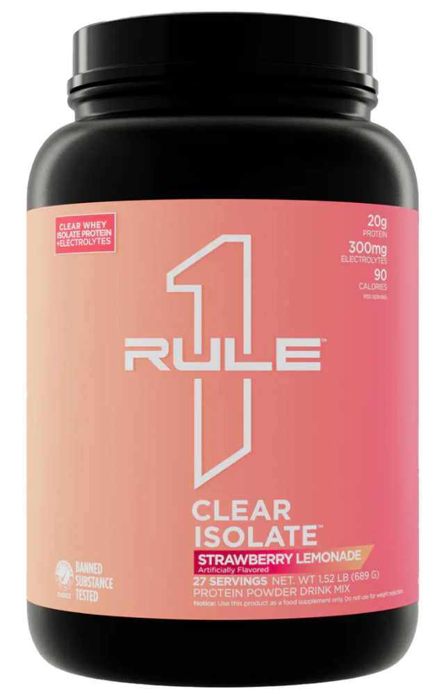 Rule One Proteins Clear Isolate Strawberry Lemonade - 27 Servings ...