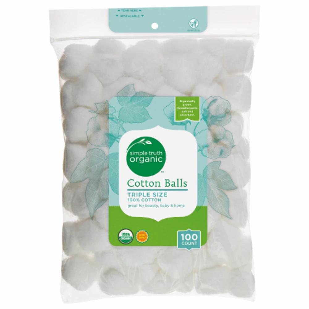 Simple Truth Organic Cotton Balls - 100 Balls - Discount Vitamins ...