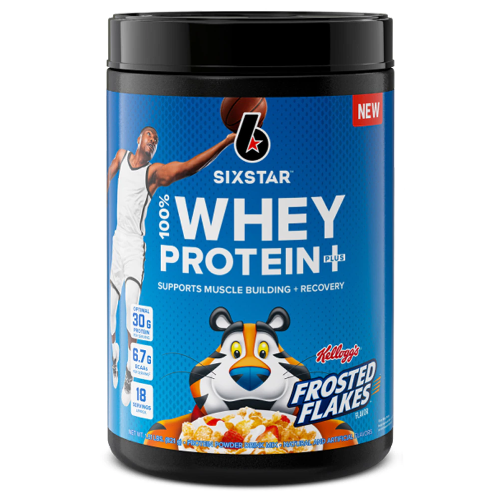 Six Star 100% Whey Protein Plus Kellogg's Frosted Flakes - 18 Servings ...