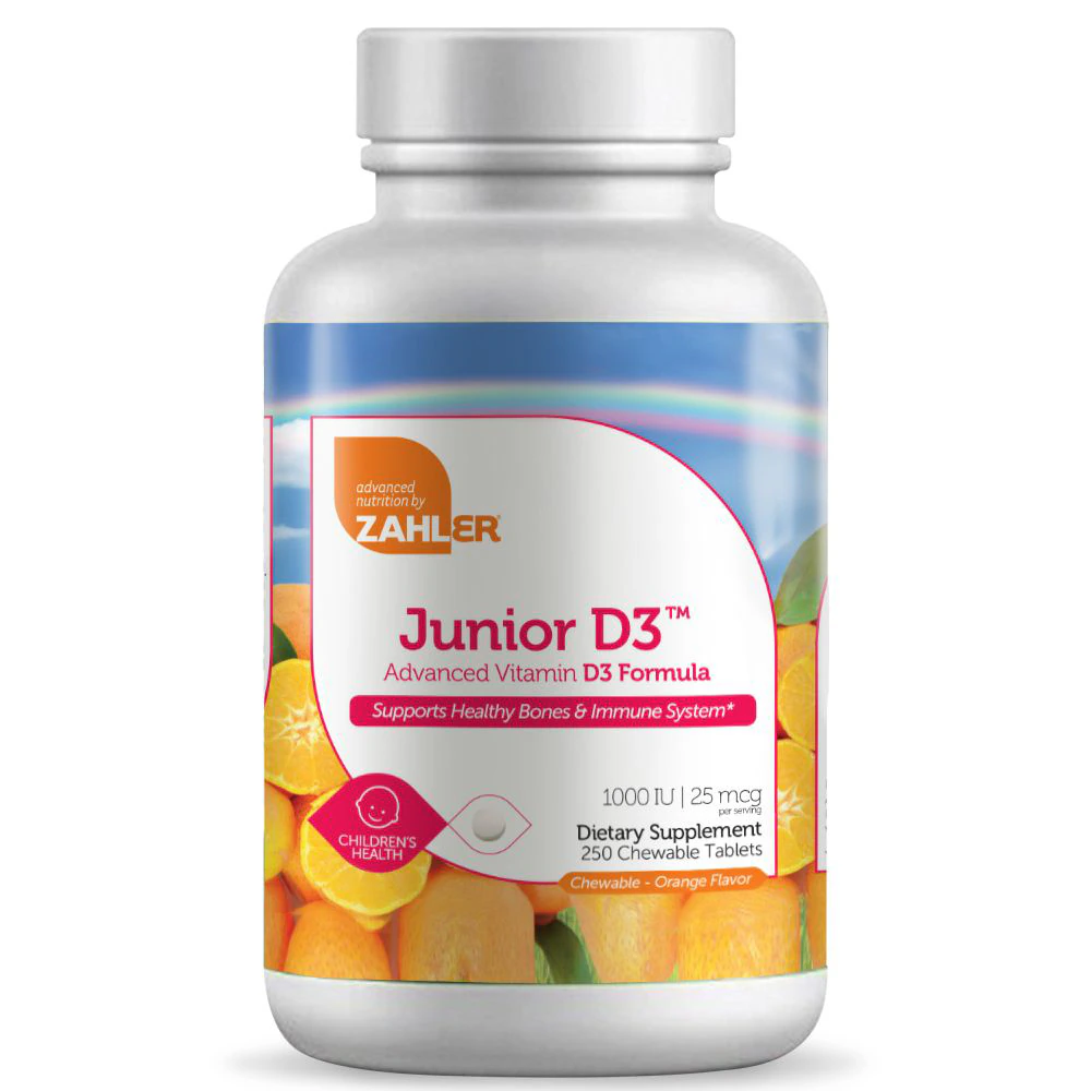 Zahler Junior D3 Advanced Vitamin D3 Formula Orange - 1000 IU - 250 ...