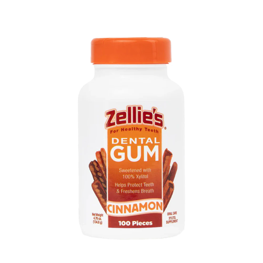 Zellie's Xylitol Dental Gum Sugar-Free Cinnamon - 100 Pieces - Discount ...