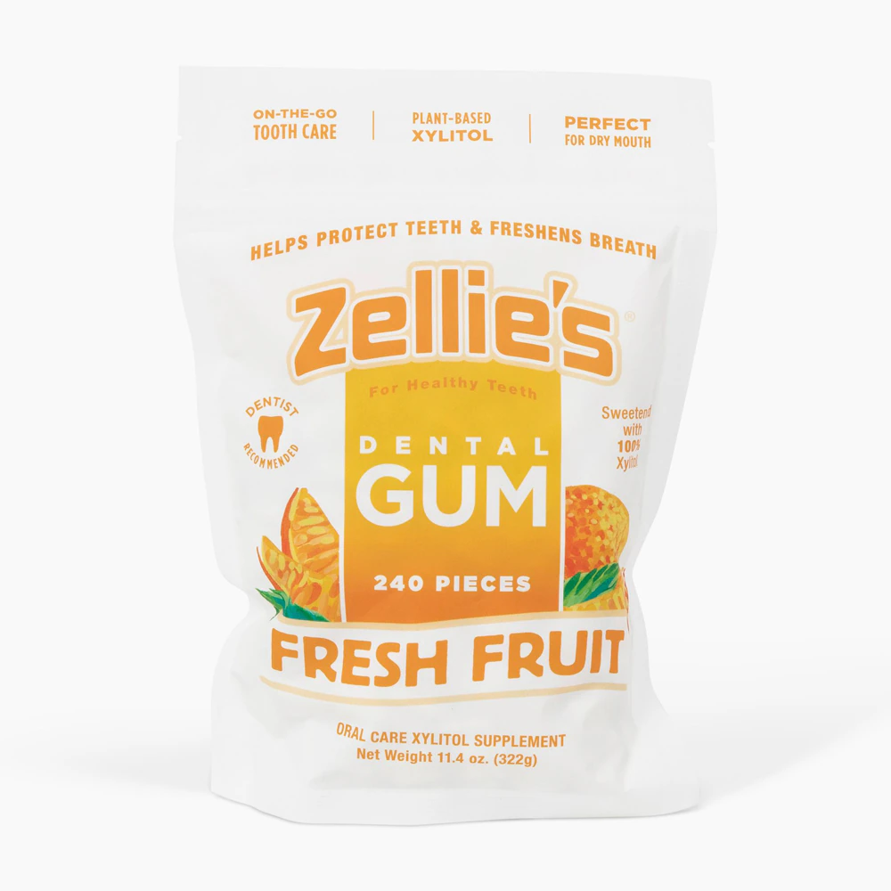Zellie's Xylitol Dental Gum Sugar-Free Fresh Fruit - 240 Pieces ...