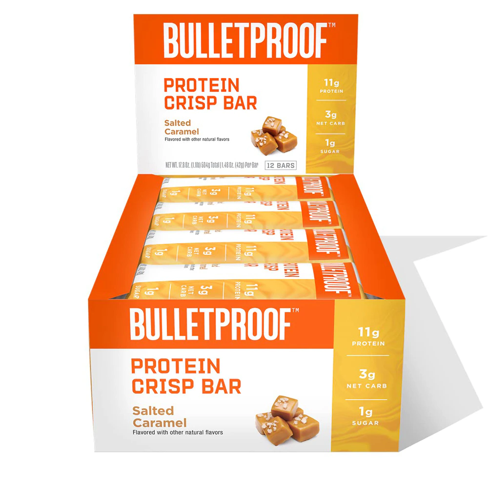 Bulletproof Crisp Protein Bar Salted Caramel - 12 Bars - Discount ...