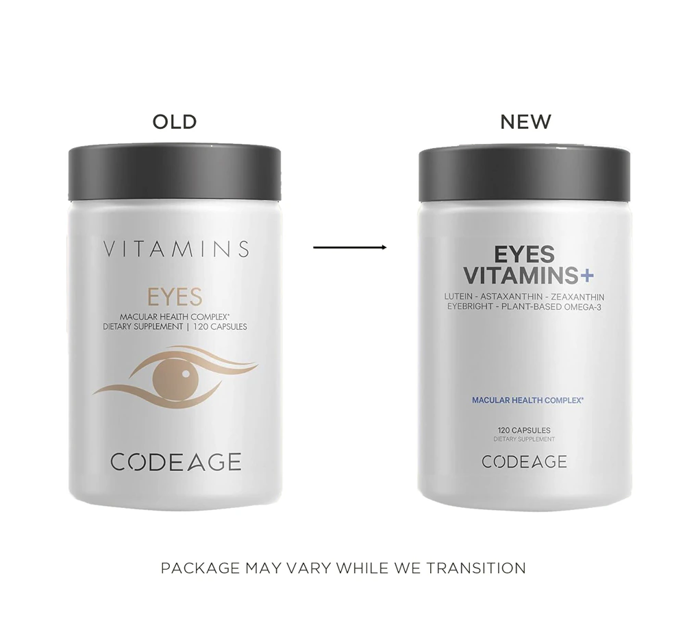 Codeage Eye Vitamins - Macular Health Complex AREDS 2 - Vision Support ...
